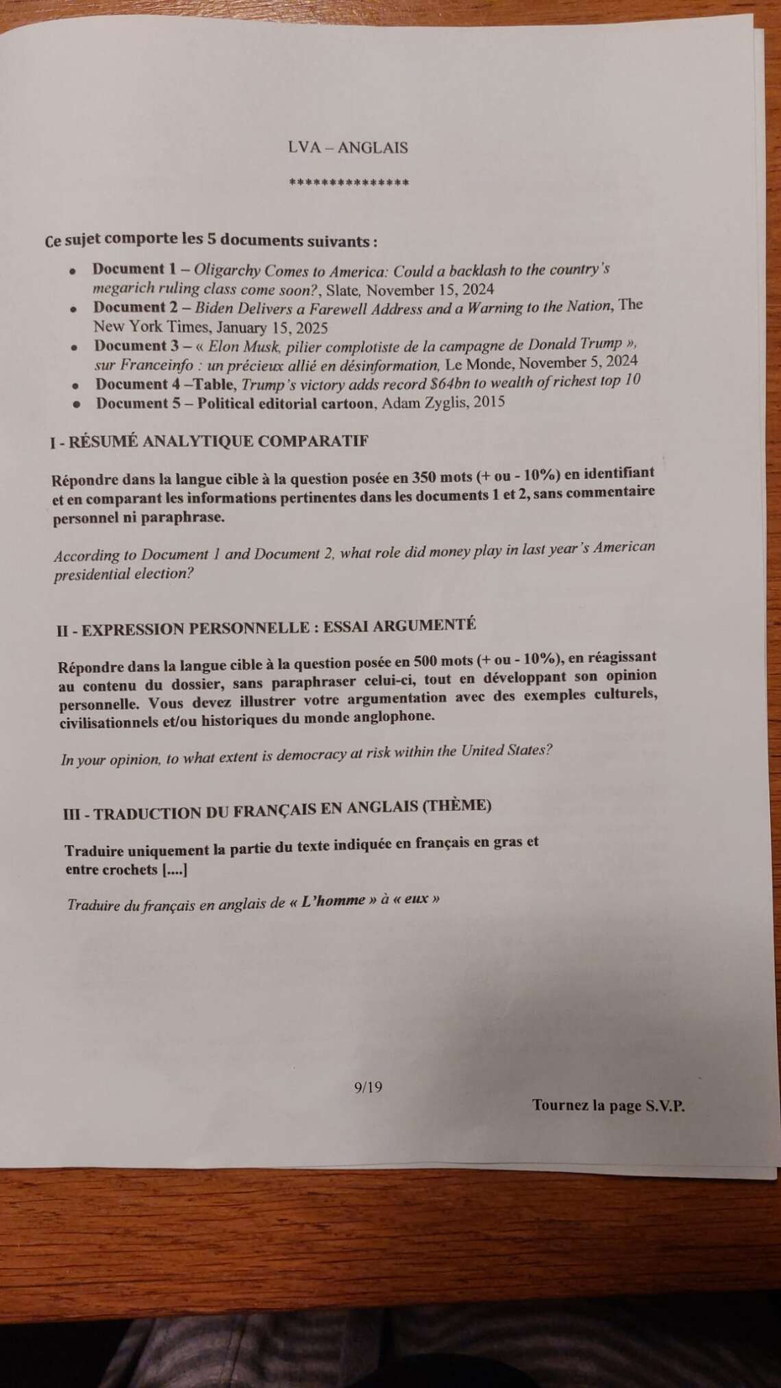 Sujet de LV1 anglais ELVi BCE 2025 - Prépa ECG